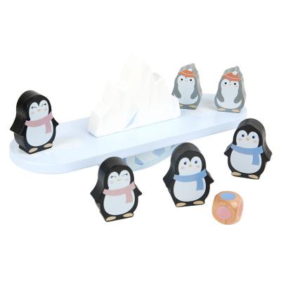 China Wooden Blocks Toys Penguin Balancing Frame Montessori Teaching Colorful for sale