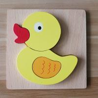 China Wooden Cartoon Animal 3D Puzzle Children Early Education Cognitive for sale