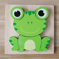 China Wooden Cartoon Animal 3D Puzzle Children Early Education Cognitive for sale