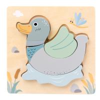 China Wooden Cartoon Animal 3D Puzzle Children Early Education Cognitive for sale