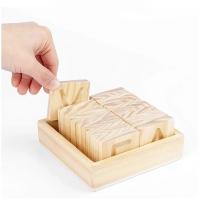China Wooden Montessori Word Spelling Groove Practice Board Pen Control Training for sale