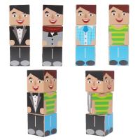 China Baby Wooden Toys Creature Blocks Set Parents Kids Family Educational for sale