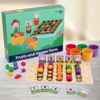 China Children'S Wooden Vegetable Farm Fruit Color Cognitive Classification Interactive for sale