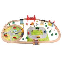 China Kids Wooden Railway Track Toy Competible For All Brands Track Educational for sale