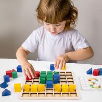 China Creative Wooden Block Puzzle Montessori Teaching Children'S Early Educational for sale