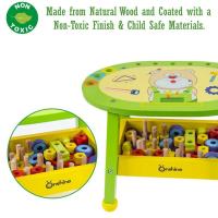 China Children'S Wooden Cartoon Bear Tool Table Puzzle Wrench Screw Nut Assembly for sale