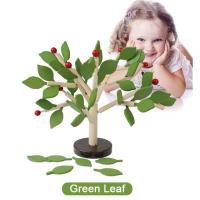 China Wooden Simulation Mosaic Foliage Tree Building Block Multi Color for sale