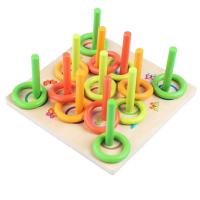 China Children Wooden Block Ring Game Exercise Hand Eye Coordination for sale