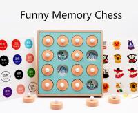 China Kids Wooden Memory Match Chess Game Early Educational 3D Puzzles for sale