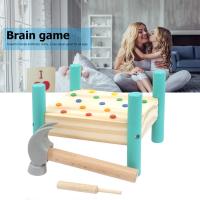 China Wooden Hammering Table Color Cognition Hand Eye Coordination Early Teaching for sale