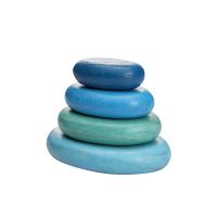 China Baby Wooden Montessori Jenga Rainbow Stacked Stone Balanced Stacking BPA Free for sale