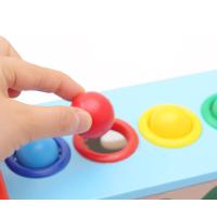 China Wooden Knocking Blocks Pull Along Car Number Color Pairing Interactive for sale
