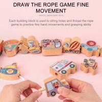 China Animals Wooden Cartoon Block Educational Traffic Cognition Training for sale