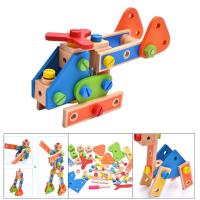 China Montessori Wooden Building Block Nut Toys Nut Screw Toy Girls Boys Gift for sale
