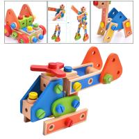 China Montessori Wooden Building Block Nut Toys Nut Screw Toy Girls Boys Gift for sale