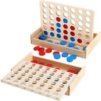 China Educational Kids Line Up Row Board Puzzle Toy Wooden Foldable for sale