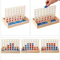 China Educational Kids Line Up Row Board Puzzle Toy Wooden Foldable for sale