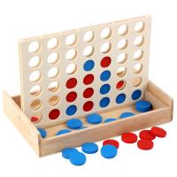 China Educational Kids Line Up Row Board Puzzle Toy Wooden Foldable for sale