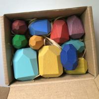 China Hand Eye Coordination Training Coloured Wooden Blocks Early Education for sale