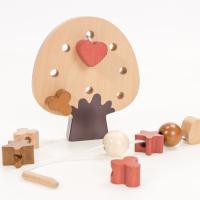 China Beech All Solid Wood Children'S Thread Beading Toys For 3 Year Olds for sale