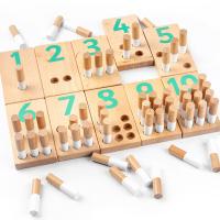 China Wooden Montessori Digital Learning Nail Board 1.6 Children'S Digital Cognition for sale