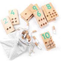China Wooden Montessori Digital Learning Nail Board 1.6 Children'S Digital Cognition for sale