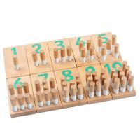 China Wooden Montessori Digital Learning Nail Board 1.6 Children'S Digital Cognition for sale