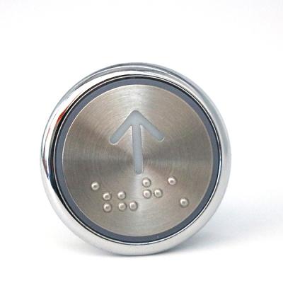 China DC24V DC12V Push Button Control Switch with White Braille - 3 Million Operations Life Span, 2.5-5N Pressure for sale