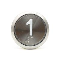 China 35.6mm Stainless Steel Round Elevator Hall Call Button with DC24V/12V Voltage and 3 Million Operation Life for sale