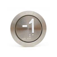 China 35.6mm Elevator Round Call Push Button with Braille - DC24V/12V, 3M+ Life Cycle, ADA Compliant for sale
