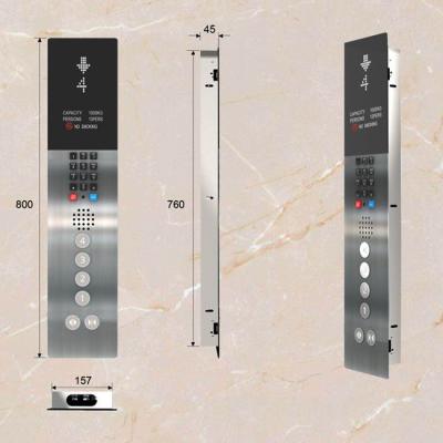 China Stainless Steel Elevator COP Panel with DC24V Input - LCD/TFT Display for Lift Control Systems for sale
