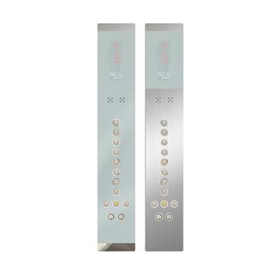 China DC24V Stainless Steel Elevator COP LOP Panel with Glass Faceplate and Touchless Buttons for Passenger Lift Systems for sale