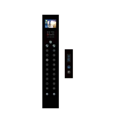 China Glass Elevator COP LOP Push Button Panel with LCD TFT Display DC24V Input for Passenger Lifts for sale
