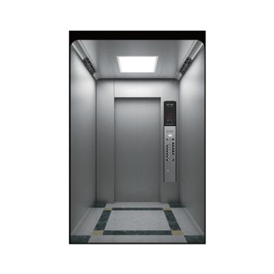 China 1.5m/s Stainless Steel Passenger Elevator Cabin 2100x1700mm with PMSM Drive System for Commercial Buildings for sale