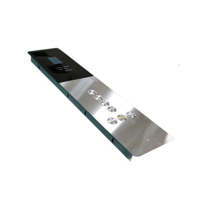 China Stainless Steel Elevator COP Panel 872.5x186mm with 24V Control System for Up to 112 Floors for sale
