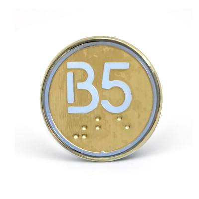 China Golden Touchless Sensor Push Button for Elevators 32.5mm Cutout DC24V/12V with 3 Million Operation Life for sale