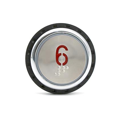 China 27mm Elevator Floor Push Button DC24V Red Number Touch Call Button with 3 Million Cycle Life for sale