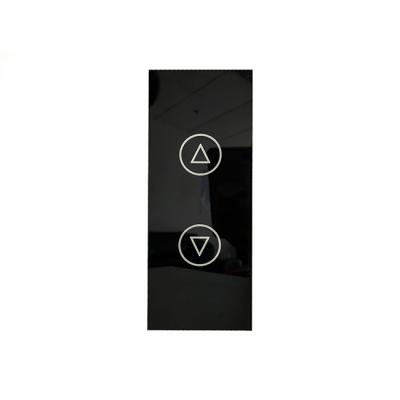 China Black Glass Elevator LOP Dot Matrix Display Operational Lift Cop Panel For Button Switch for sale