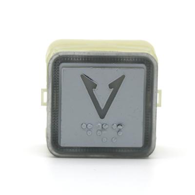 China 12V 27mm Square Push Button Alarm Button In Elevator Car Operating Panel for sale