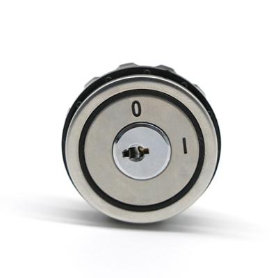 China 28mm Round Touchless Elevator Push Button with Key Lock Switch - 40,000 Key Codes, Zinc Alloy Construction, RoHS/CE Certified for sale