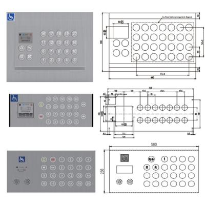 China Stainless Steel Elevator Accessible COP Panel Disabled Control Plate For Elevator for sale