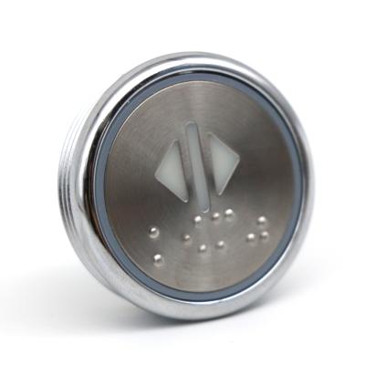 China 37mm Stainless Steel Touchless Elevator Button with Waterproof Protection and 7-Segment Interface Compatibility for sale