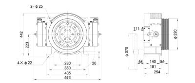 China Traction Wheel Type Directly Connected to Output Shaft of Motor Elevator Traction Machine for sale