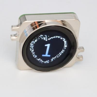 China Modern Lift Car COP LOP Panel Touch Button 1.28 Inch LCD Liquid Crystal Screen Elevator Floor Button for sale