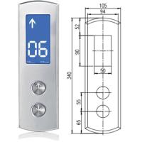 China Stainless Steel Hairline / Mirror Surface-Mounted Elevator Control Panel Lift LOP HOP Operating Panel for sale