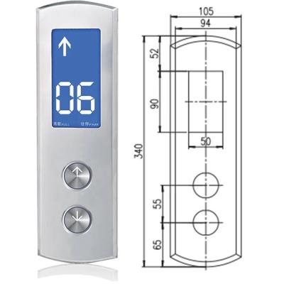 China Stainless Steel Hairline / Mirror Surface-Mounted Elevator Control Panel Lift LOP HOP Operating Panel for sale
