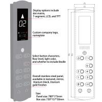 China Elevator Car Control Panel ZFPB006 with Box 730x157x50mm SUS Frame LCD Display Options for sale