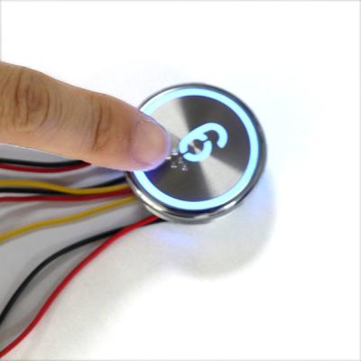 China Stainless Steel No Touch Elevator Button with Light Reflection and DC24V/12V Operation for sale