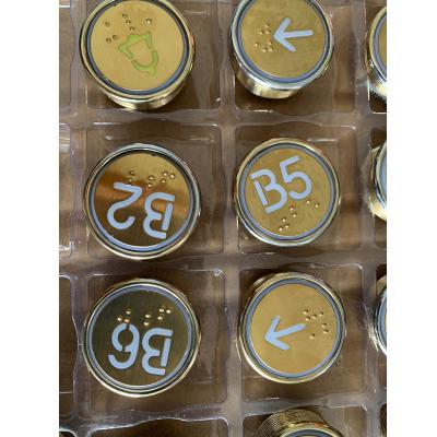 China Zinc Alloy Contactless Elevator Call Button with 0.8-3.0mm Installation Panel and DC18-32V Voltage for Touchless Operation for sale