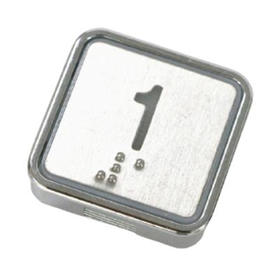 China New Light Reflection Stainless Steel Square 32.5MM Lift Touchless Button Elevator for sale